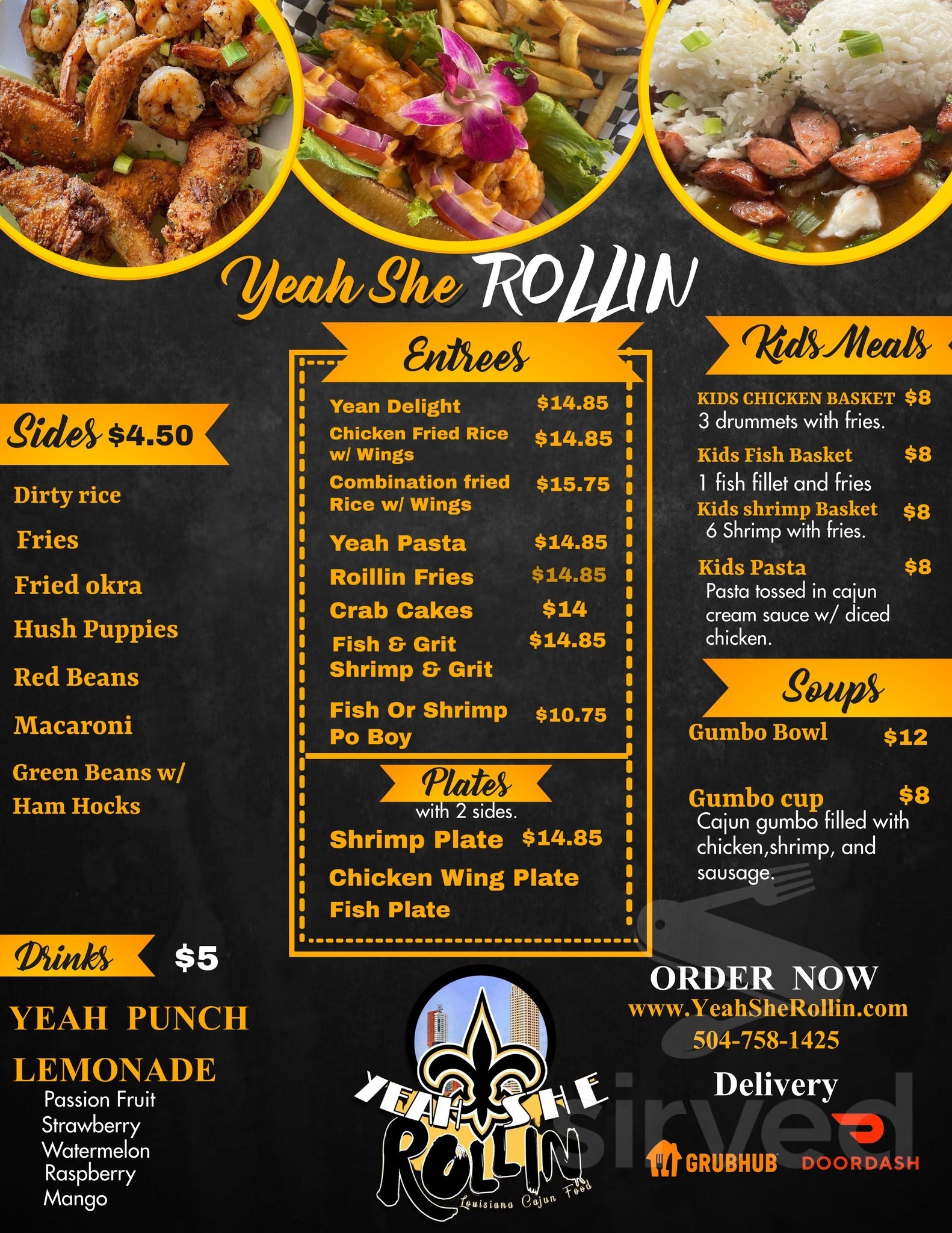 Yeah She Rollin menu in Killeen, Texas, USA