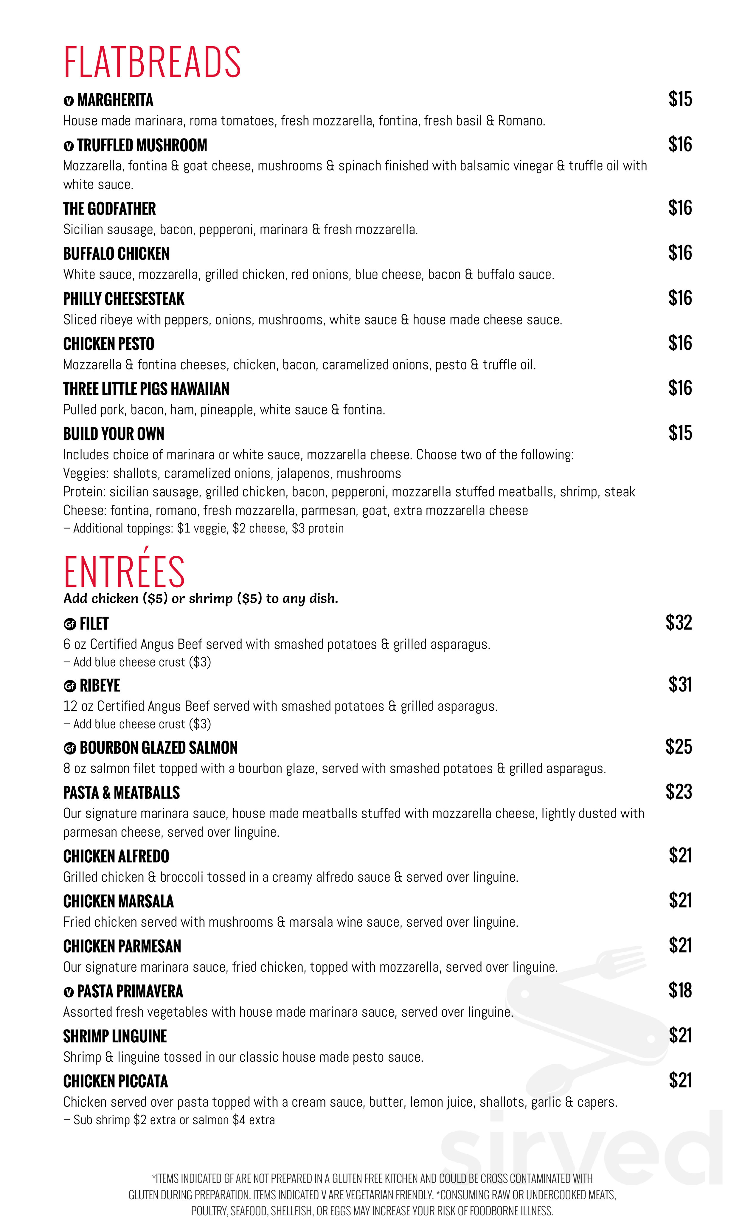 202 Social House menu in Roanoke, Virginia, USA