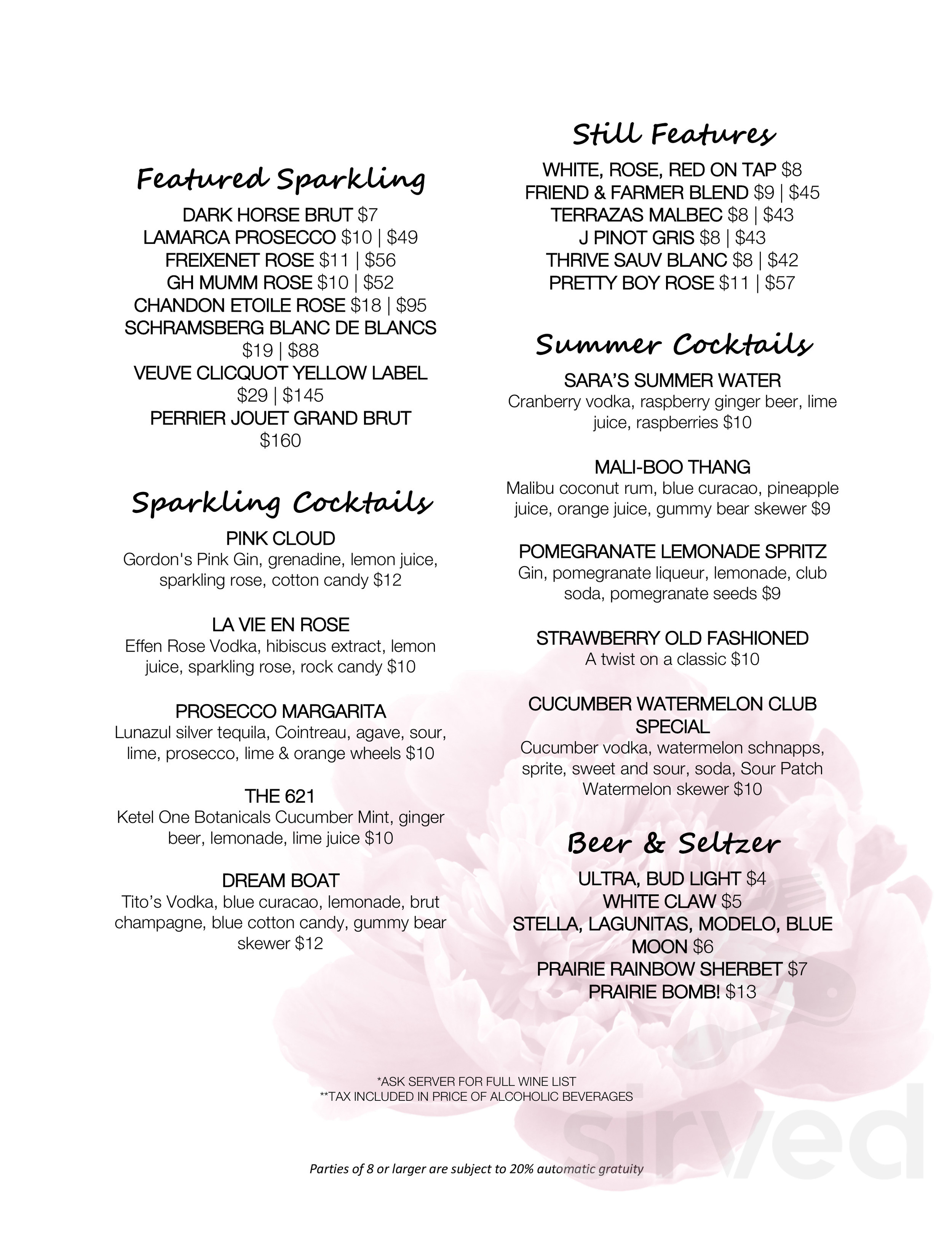 The Eleanor menus in Oklahoma City, Oklahoma, United States