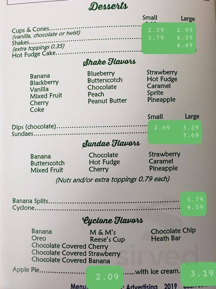 Huddle menus in Easley, South Carolina, United States