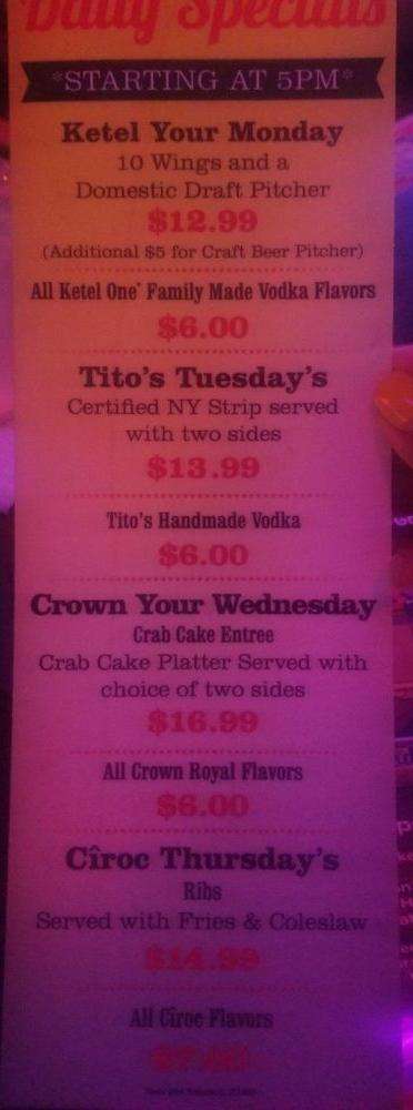 Loafers Seafood Grill menu in Catonsville, Maryland, USA