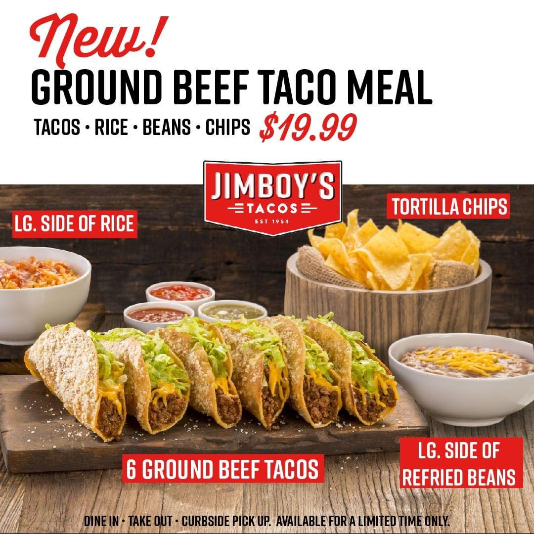 Jimboy's Tacos menu in Sacramento, California, USA