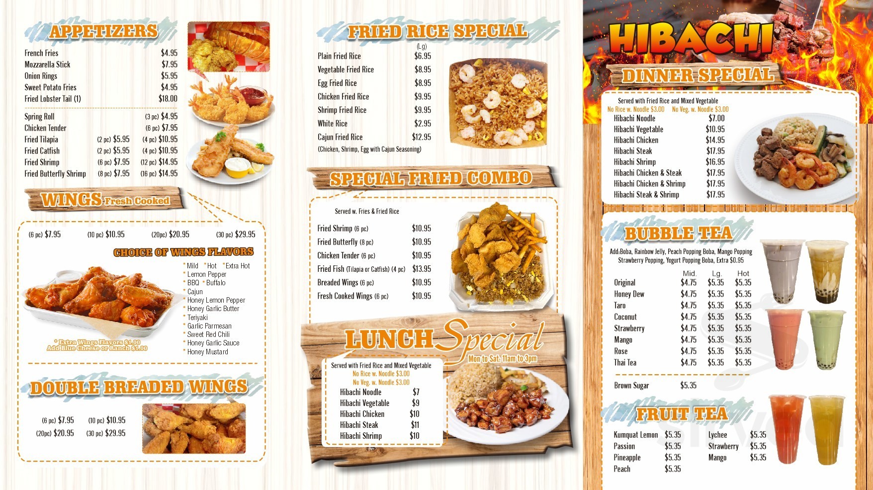 Union Seafood menu in Troy, New York, USA