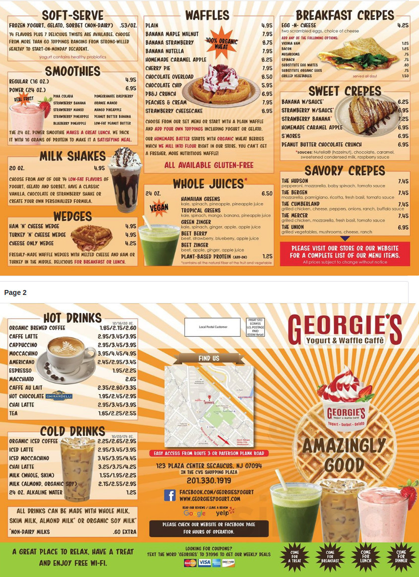 Georgie's Cafe menus in Secaucus, New Jersey, United States