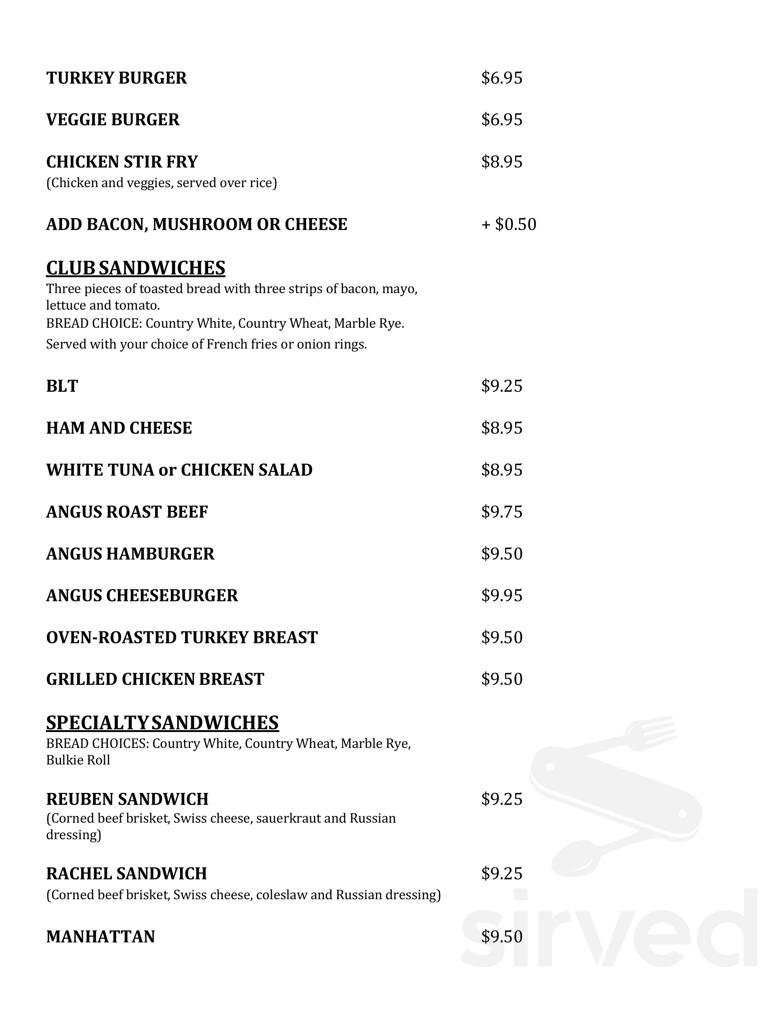 Ken's Pub menus in Bedford, Massachusetts, United States