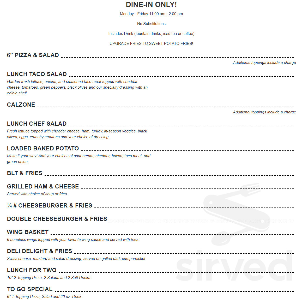 The Brothers Three menus in Marinette, Wisconsin, United States