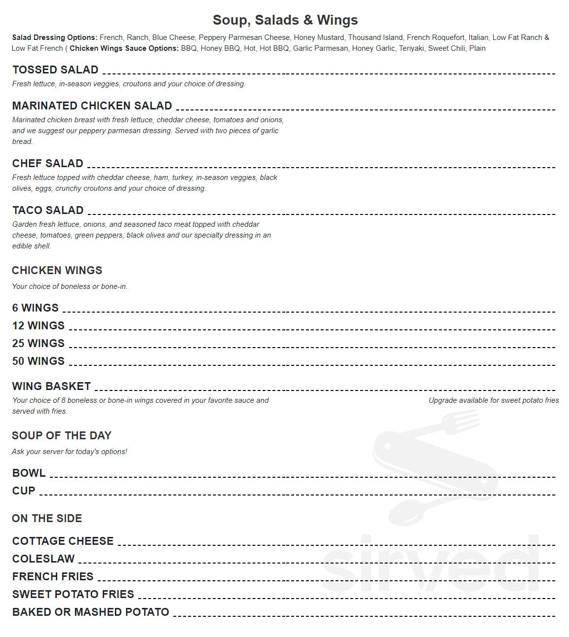The Brothers Three menus in Marinette, Wisconsin, United States