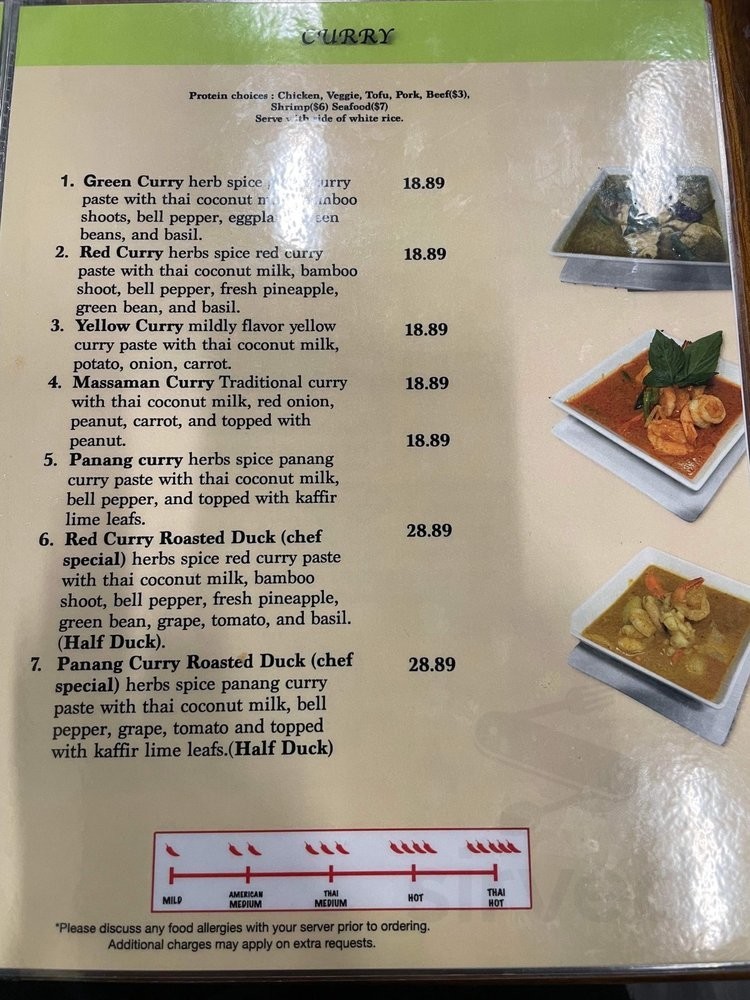 Menu - Pensacola FL's Thai Rice Restaurant | Sirved