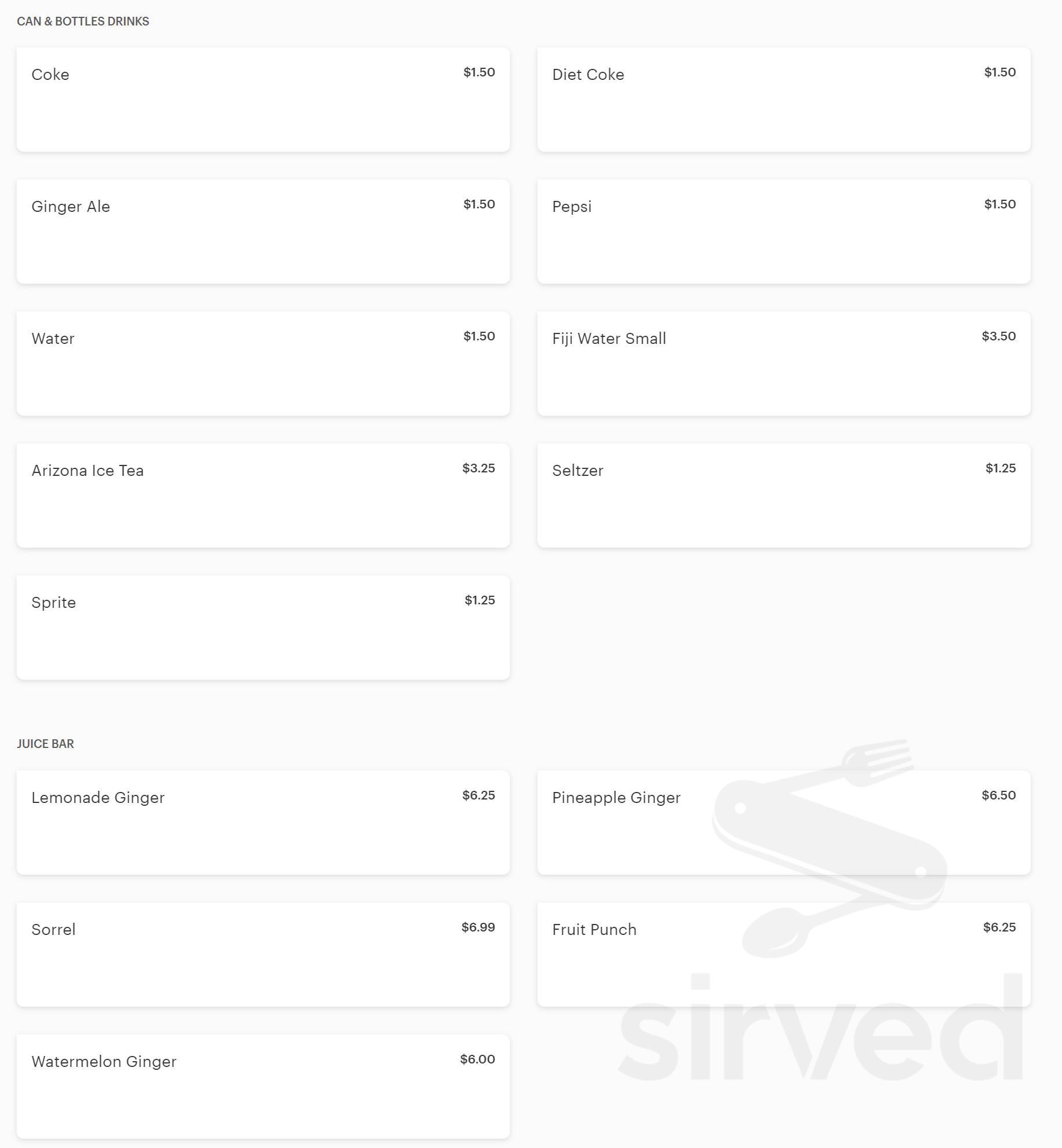 UG RESTAURANT & LOUNGE menu in The Bronx, New York, USA