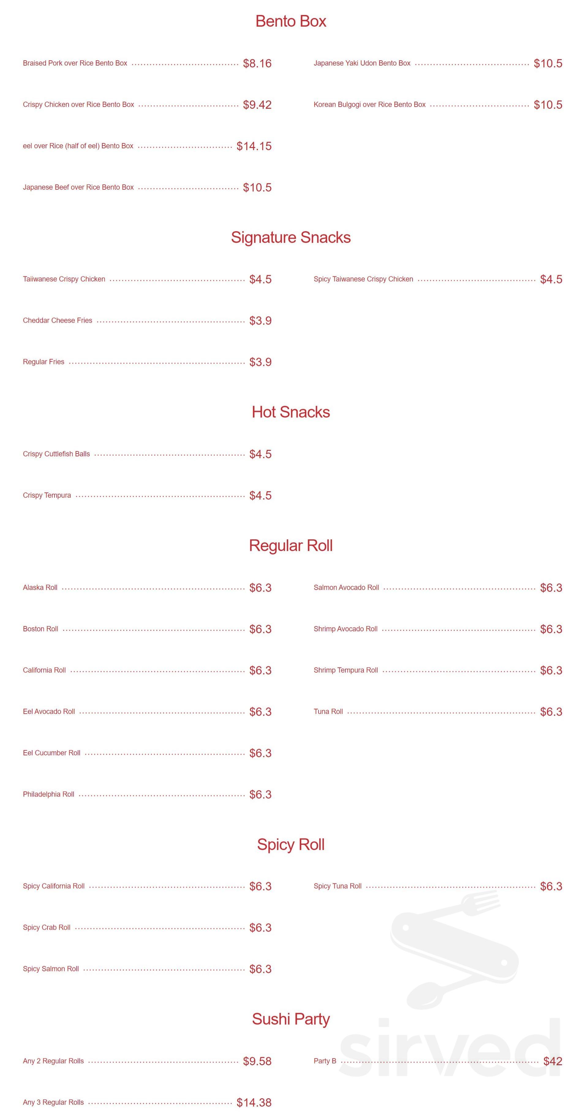Menu - Queens NY's Anda Cafe | Sirved