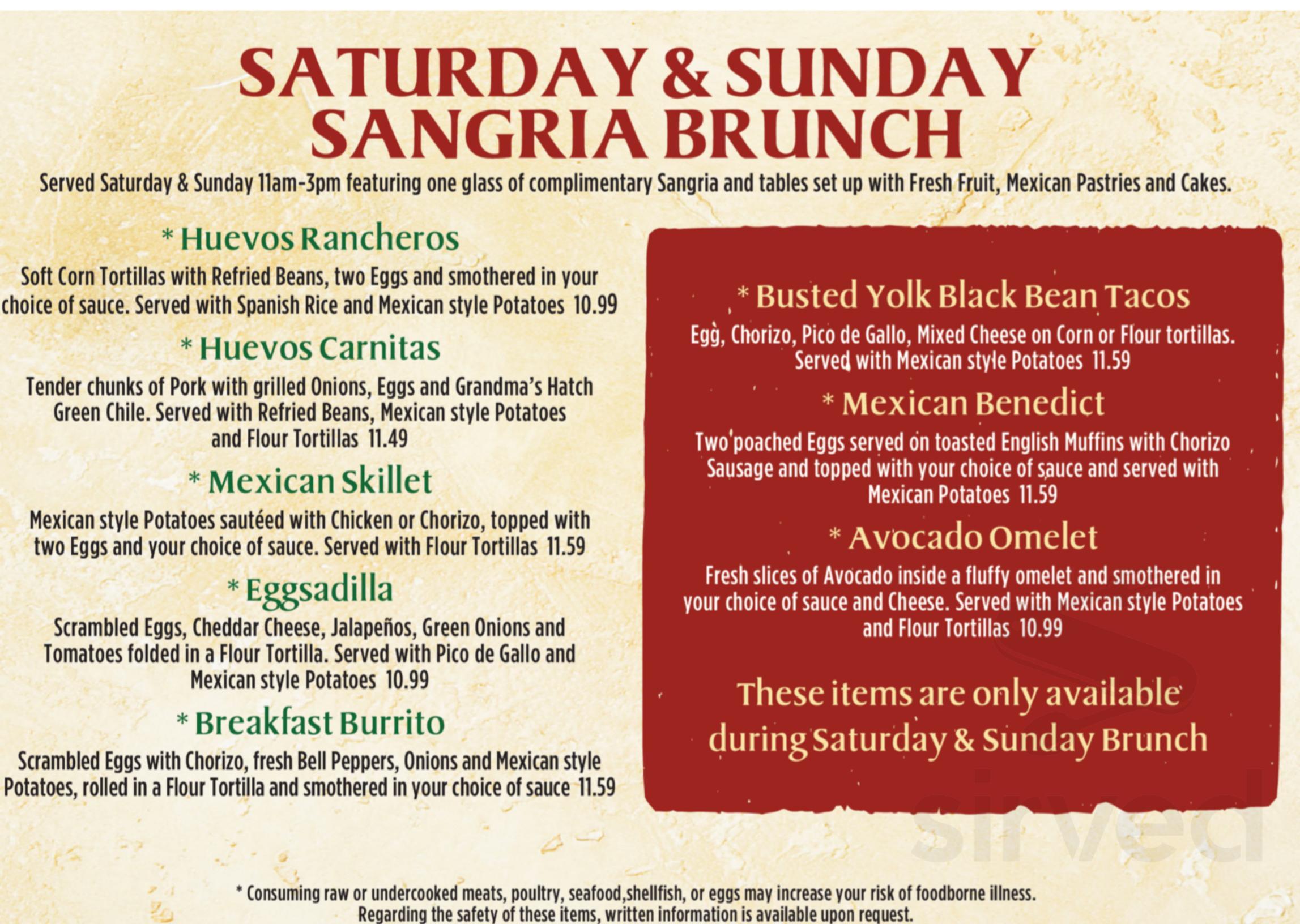 Jose O'Shea's menus in Lakewood, Colorado, United States