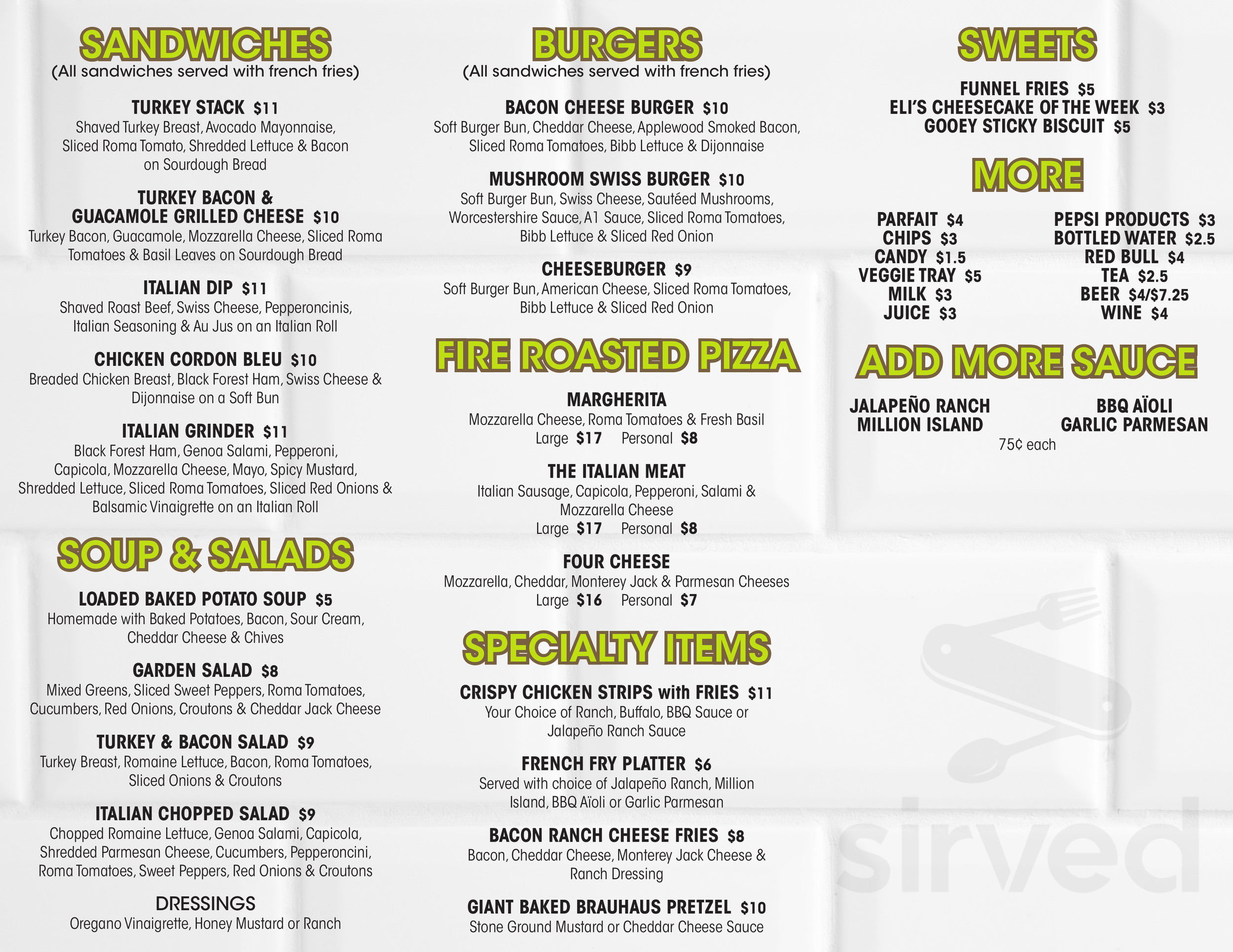 Menu - North Kansas City MO's Bite & Bean | Sirved