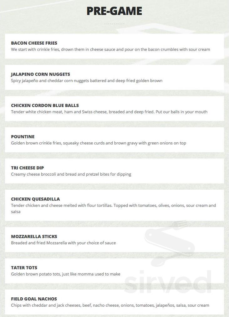 Triangle Tavern menu in Longview, Washington, USA