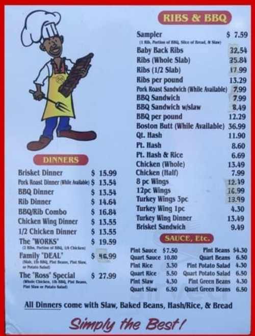 Menu for Ronnie's Ribs in Elgin, SC | Sirved