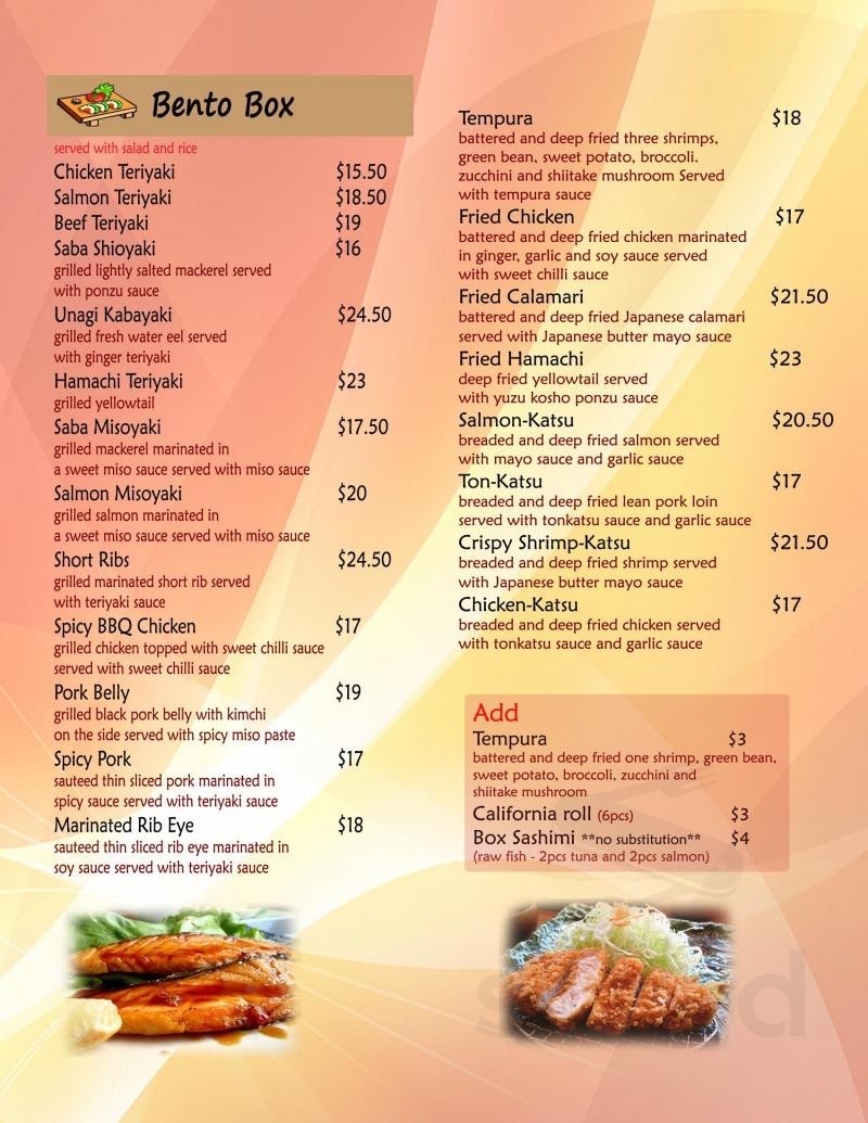 Sen Dai Sushi menu in Milpitas, California, USA