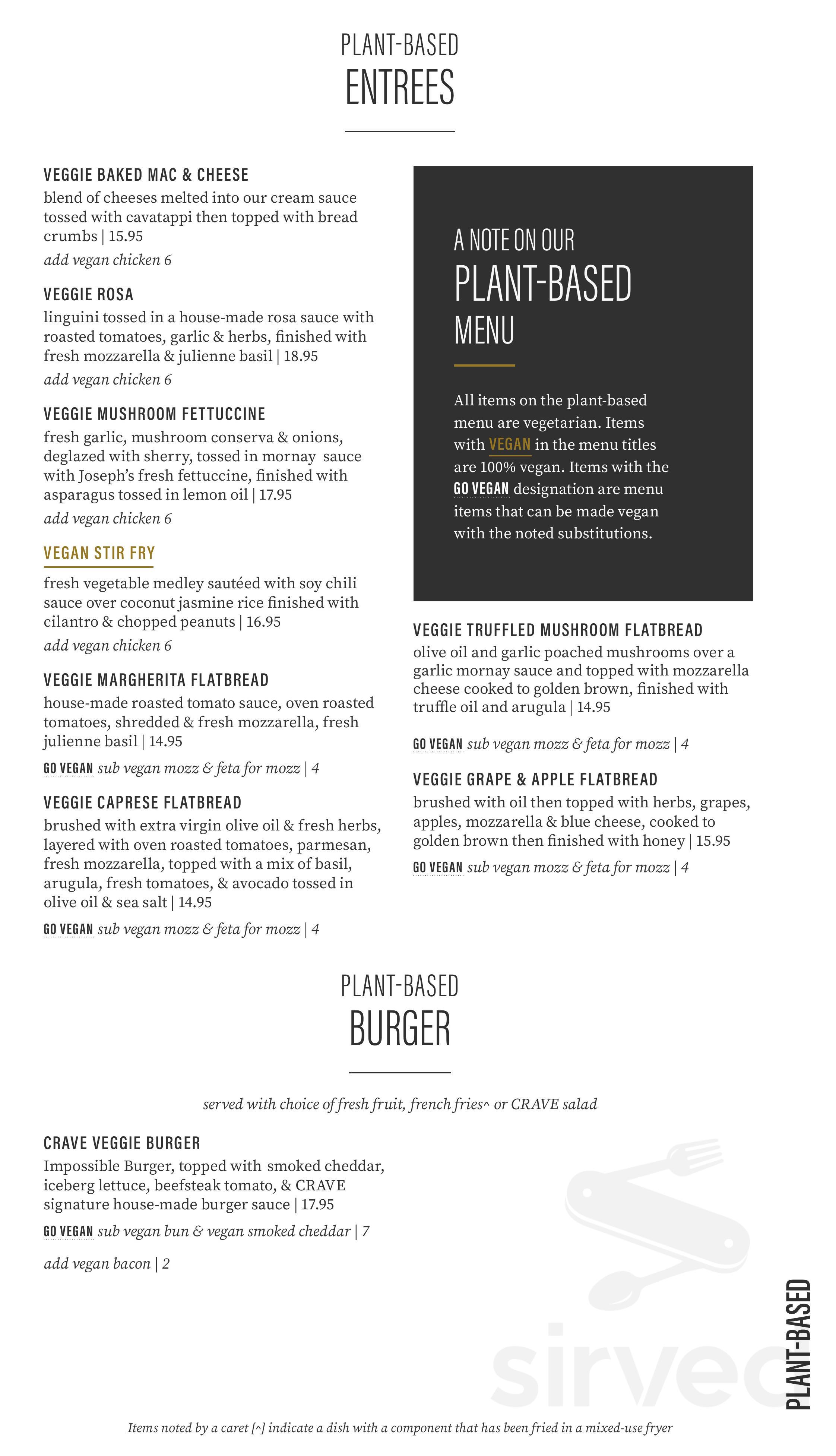 CRAVE American Kitchen & Sushi Bar (West Acres - Fargo) menu in Fargo ...