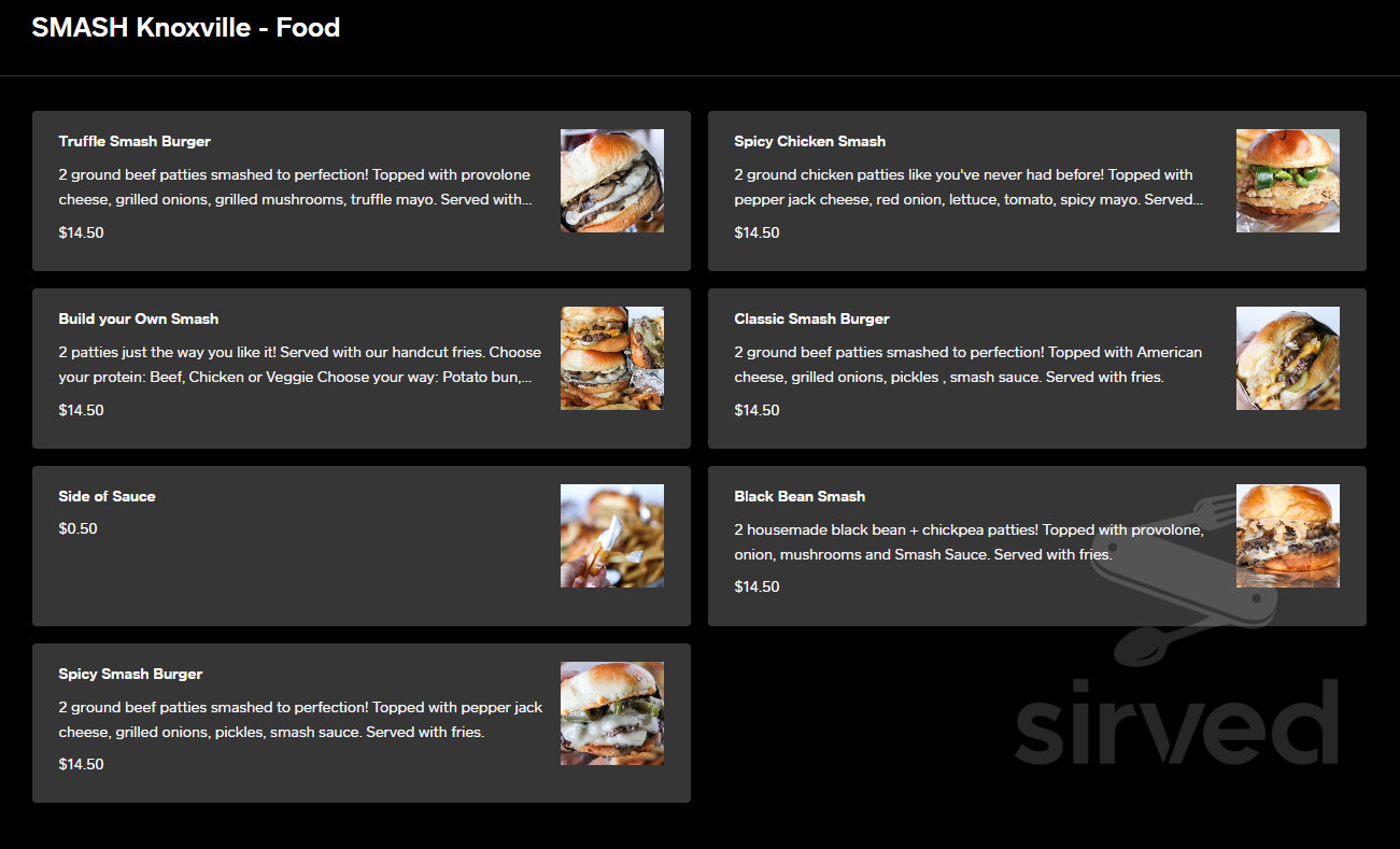 Seoul Brothers menu in Knoxville, Tennessee, USA