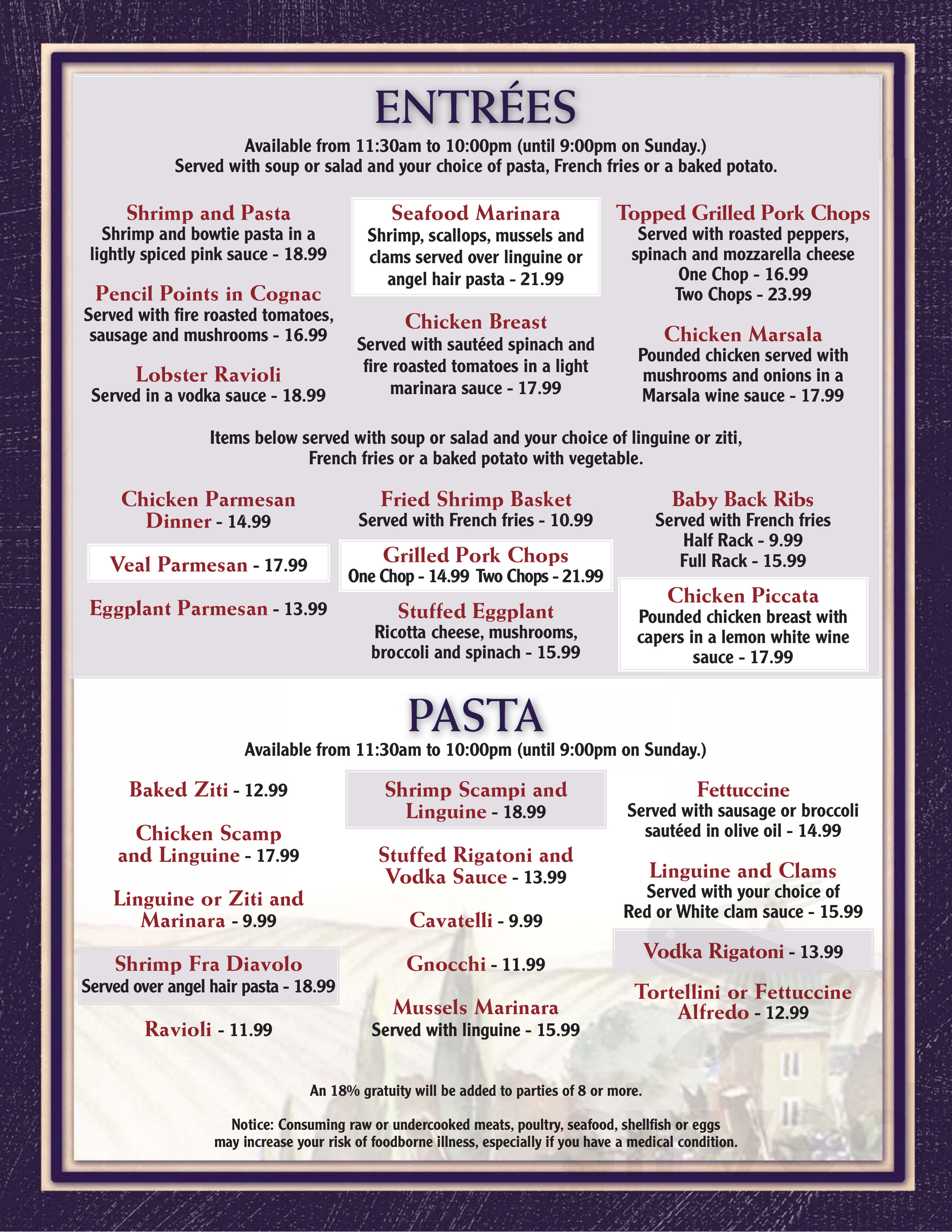 Menu - Trenton NJ's Jojo's Tavern | Sirved
