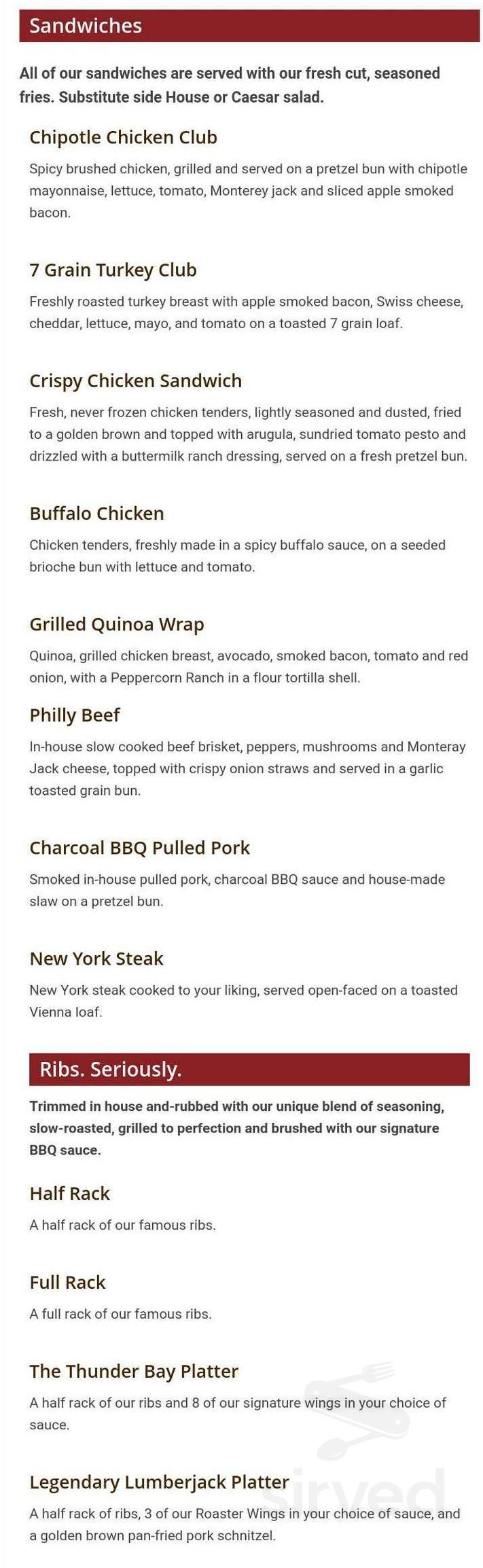 Moose Winooski's menu in Kitchener, Ontario, Canada