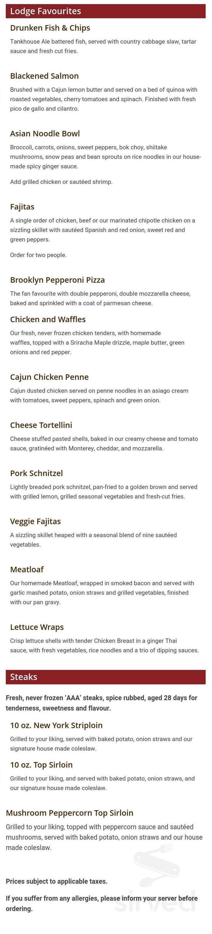 Moose Winooski's menu in Kitchener, Ontario, Canada