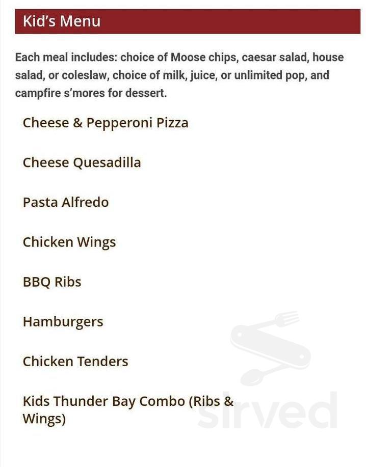 Moose Winooski's menus in Kitchener, Ontario, Canada