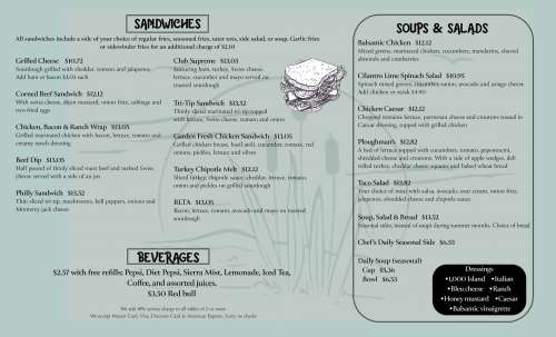 Quackers Fire Grill & Bar menu in Chico, California, USA