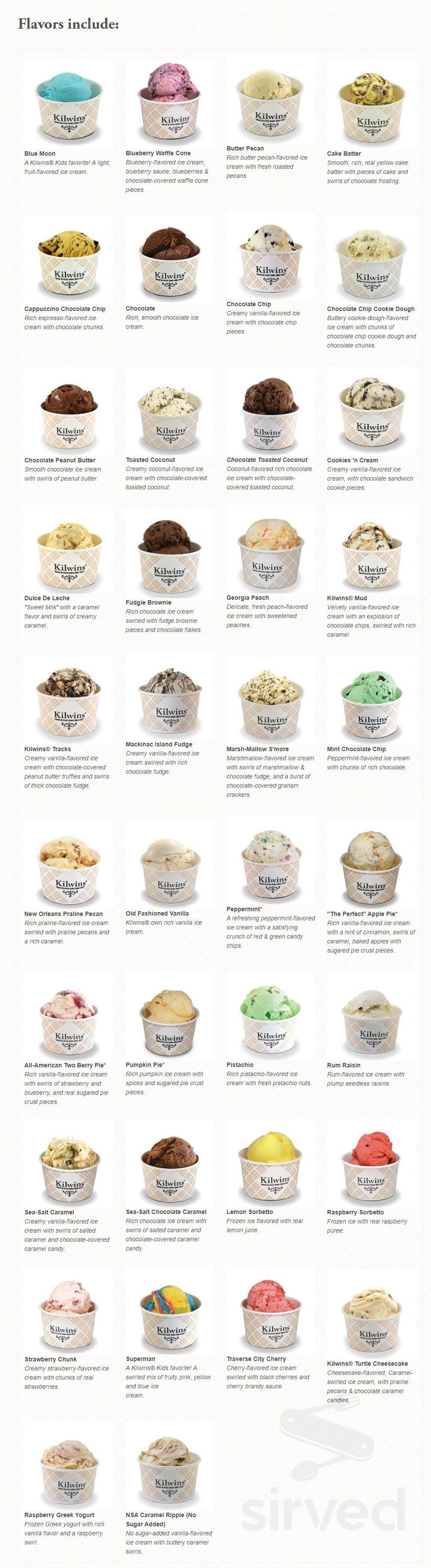 Kilwin's Chocolates of Petoskey menus in Petoskey, Michigan, United States