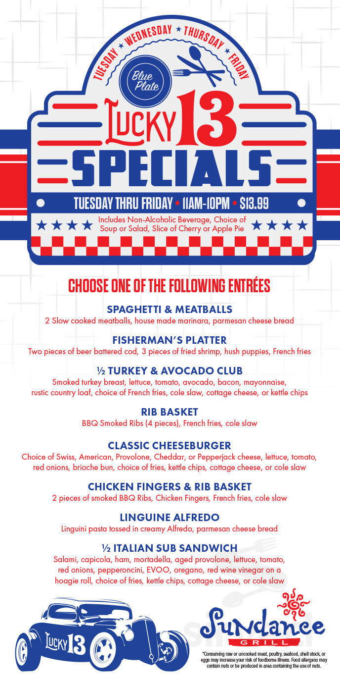 Sundance Grill menus in Las Vegas, Nevada, United States