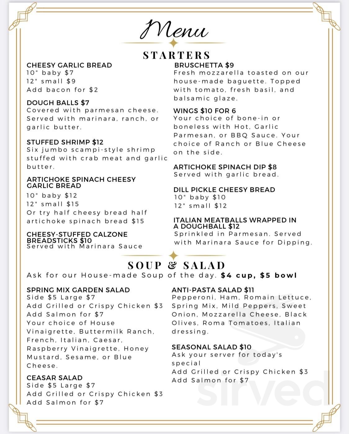 Angelina's Eatery & HUCO Brew Co. menus in Ubly, Michigan, United States