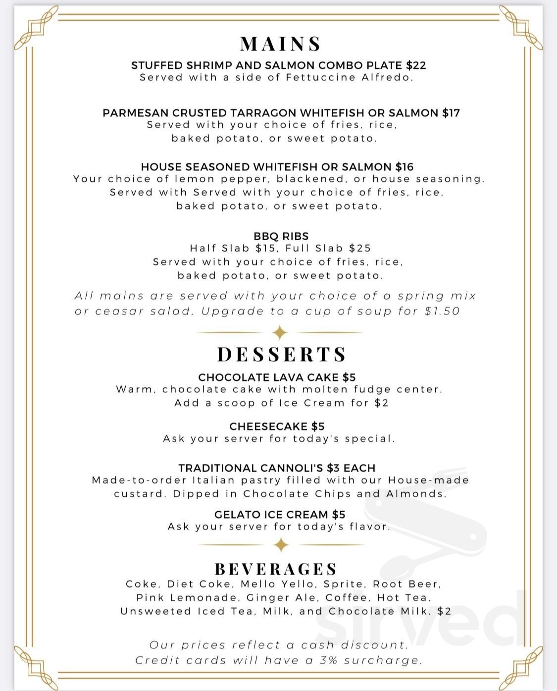 Angelina's Eatery & HUCO Brew Co. menus in Ubly, Michigan, United States