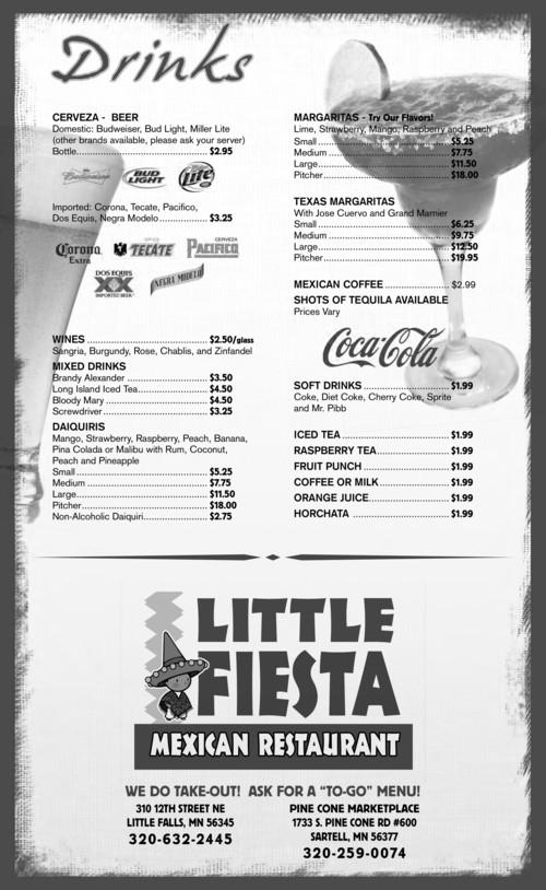 Little Fiesta menu in Little Falls, Minnesota, USA