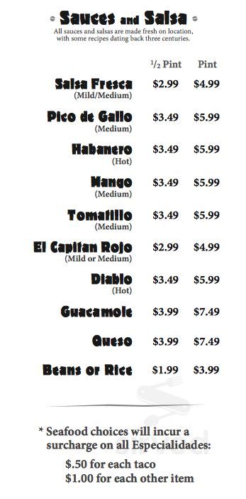 Yolanda's Tacos menu in Castle Rock, Colorado, USA
