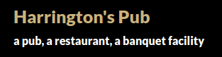 Menu for Harrington's Pub in Wakefield, MA | Sirved