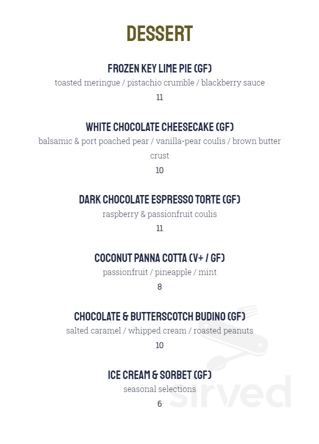 Front & Main menu in Waterville, Maine, USA