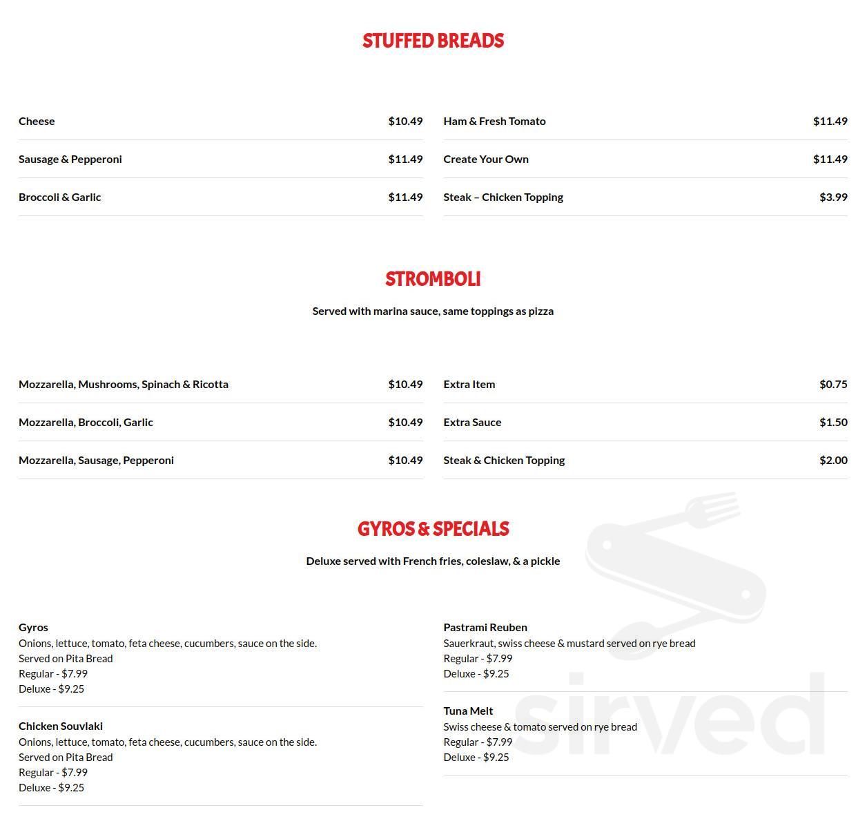 Casa Bianca Pizza New Haven menus in New Haven, Connecticut, United States