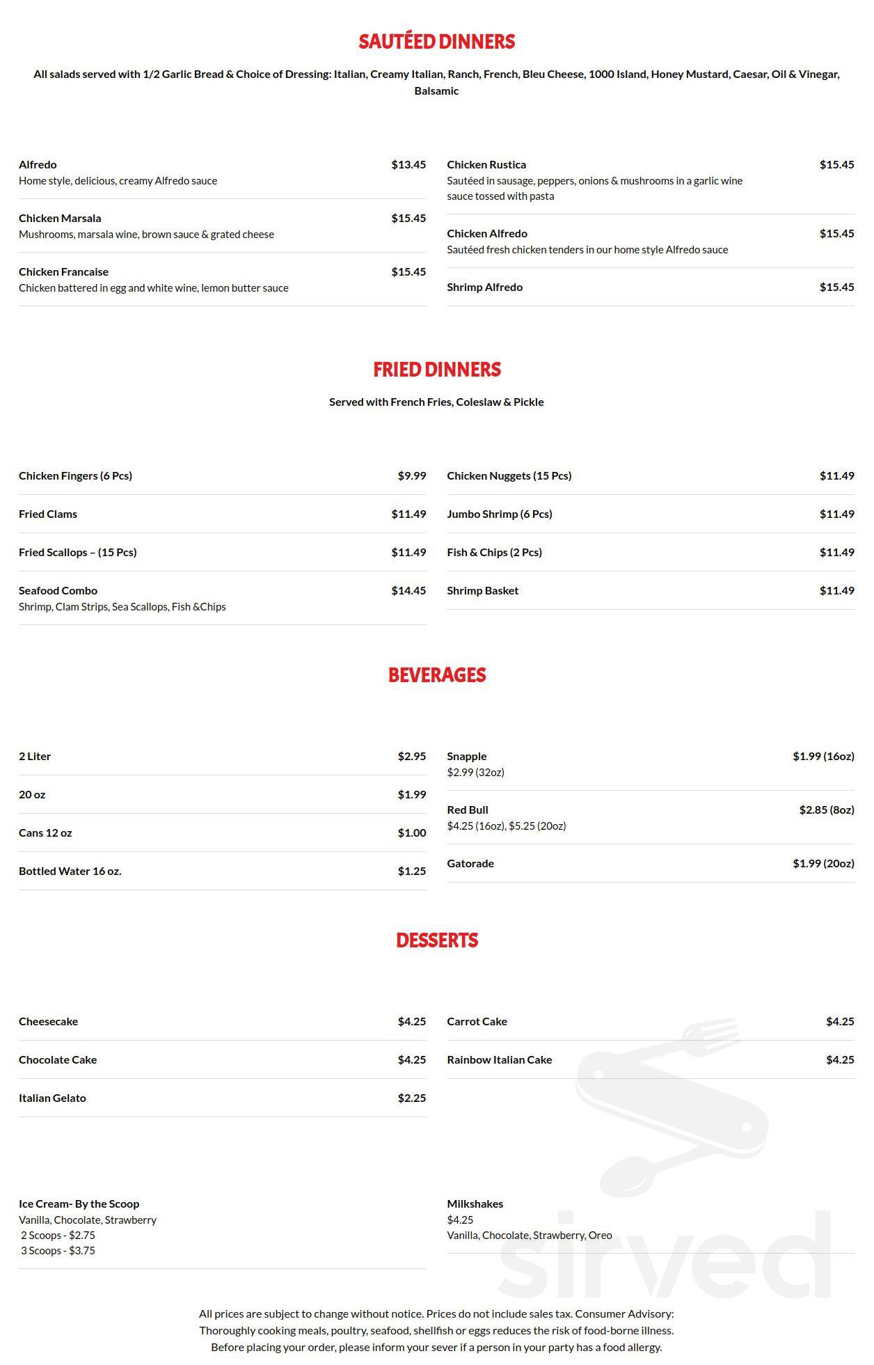 Casa Bianca Pizza New Haven menus in New Haven, Connecticut, United States