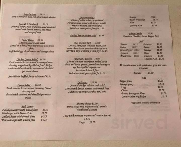 Chat & Choo LLC menu in Villa Rica, Georgia, USA