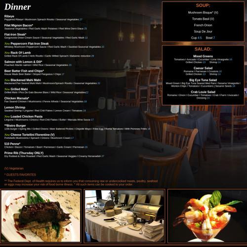 Five Ten Bistro menu in Merced, California, USA