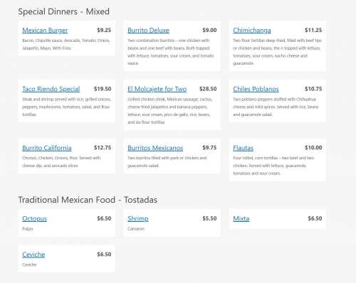 TACO RIENDO FRESH MEX menu in Bristol, Virginia, USA