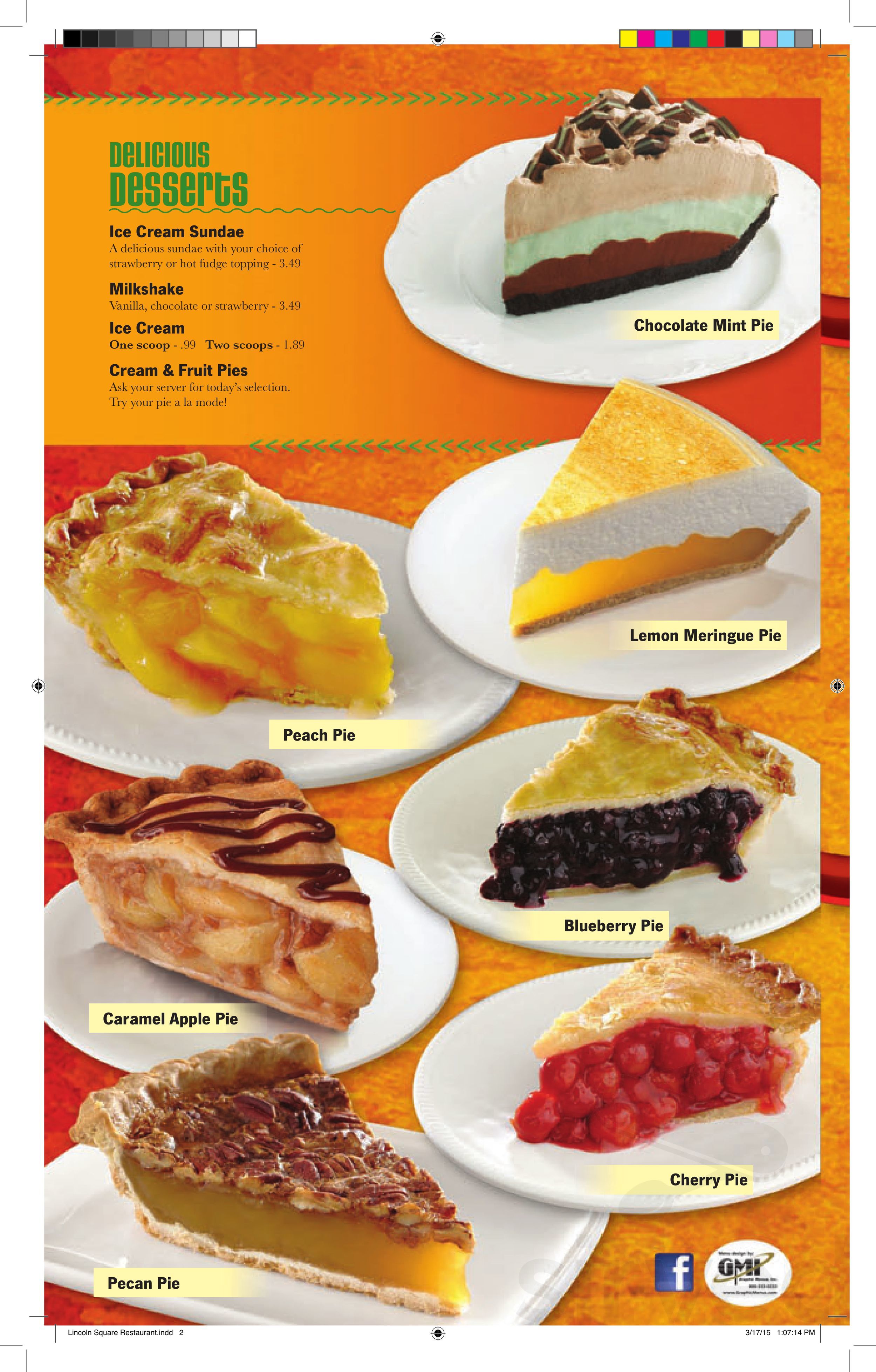 Menu for Lincoln Square Restaurant in Troy, OH | Sirved