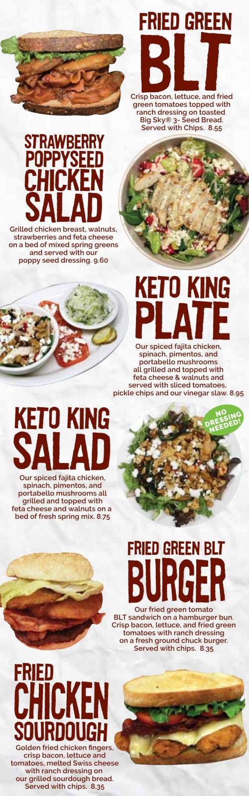 Chappy's Deli menu in Prattville, Alabama, USA