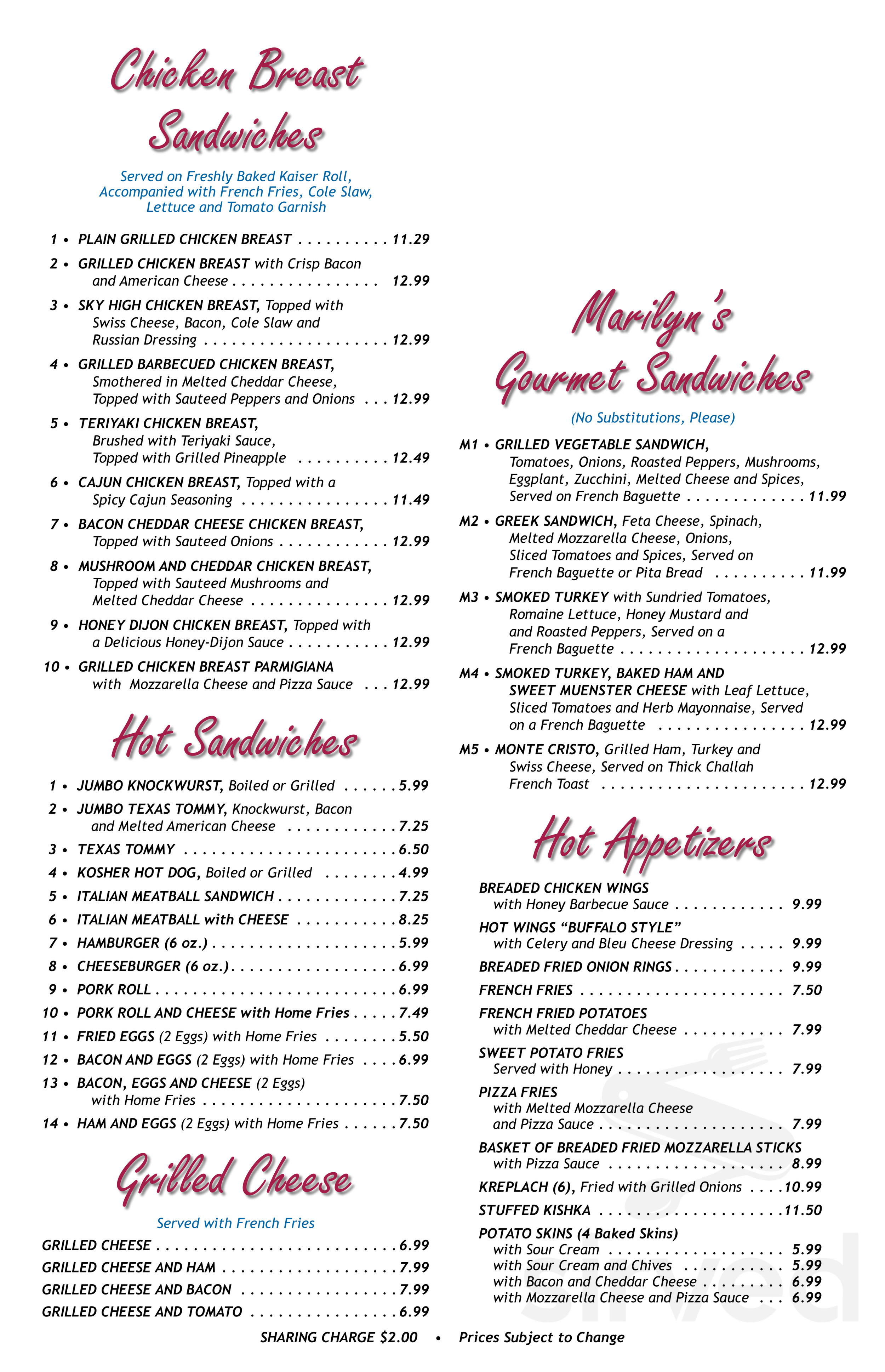 Menu - Langhorne PA's Moish and Itzy’s Restaurant & Delicatessen | Sirved