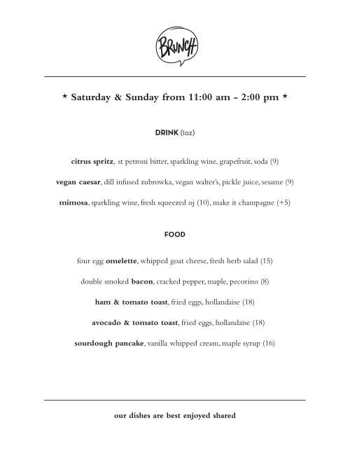 Ten Foot Henry menu in Calgary, Alberta, Canada