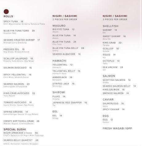 BONDST menu in New York, New York, USA