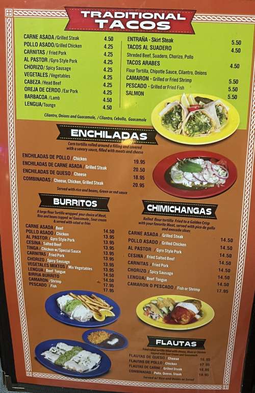 Taqueria El Toro menu in Brooklyn, New York, USA