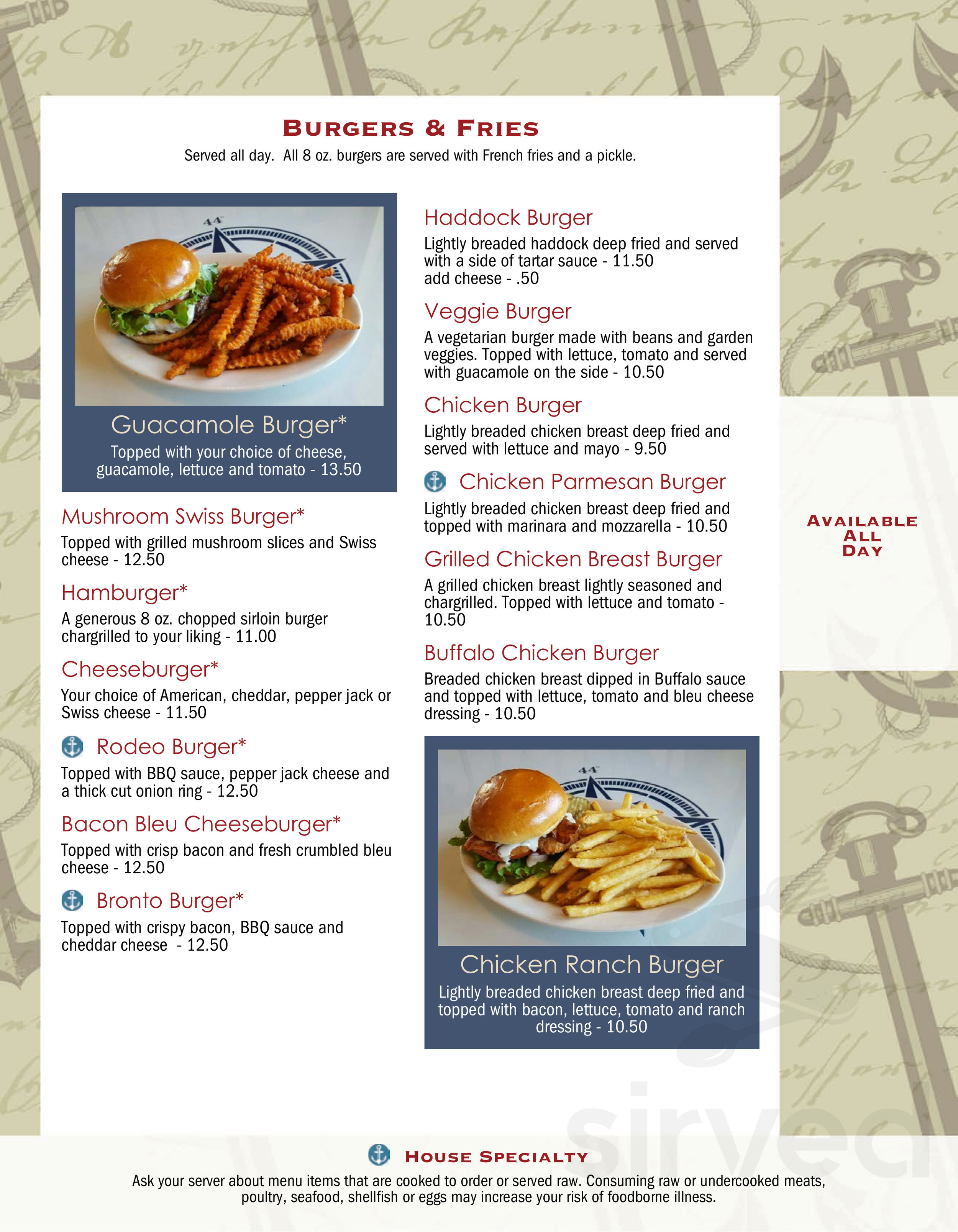 44 Degrees North menu in Milbridge, Maine, USA