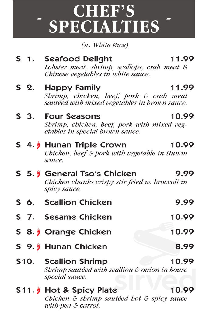 WooChi Super Buffet menu in Mesa, Arizona, USA