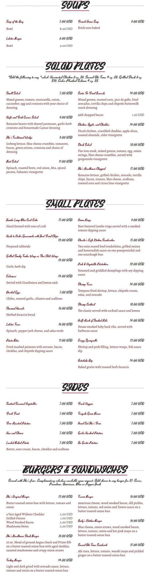 Ike's Minnetonka menu in Minnetonka, Minnesota, USA