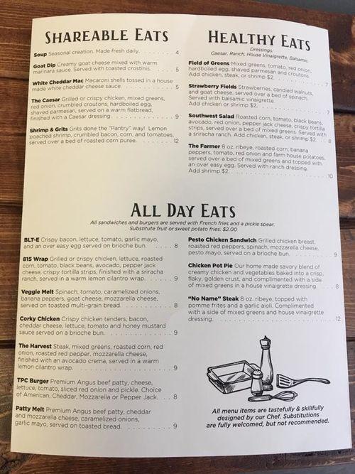 The Pantry Cafe menu in Sycamore, Illinois, USA