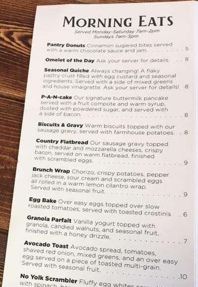The Pantry Cafe menu in Sycamore, Illinois, USA